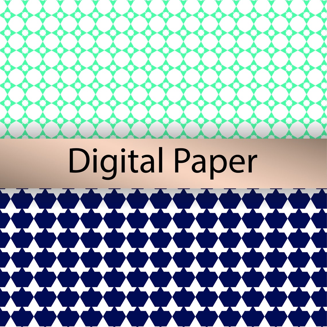 Islamic Geometric Digital Paper Pack, Seamless Pattern. Islamic Digital ...