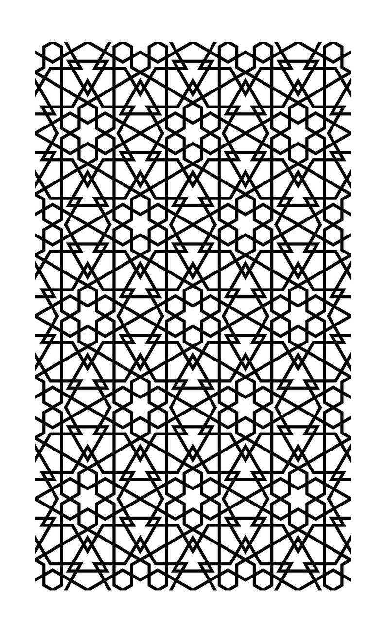 9 Various Size Islamic Geometric Patterns. Png and Svg Files. Instant ...