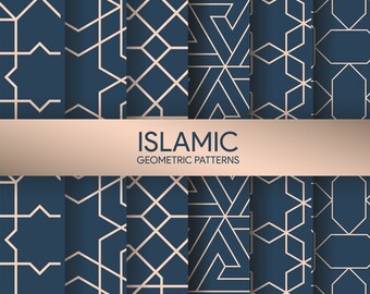 Islamic Geometric Digital Paper Pack Seamless Pattern. | Etsy