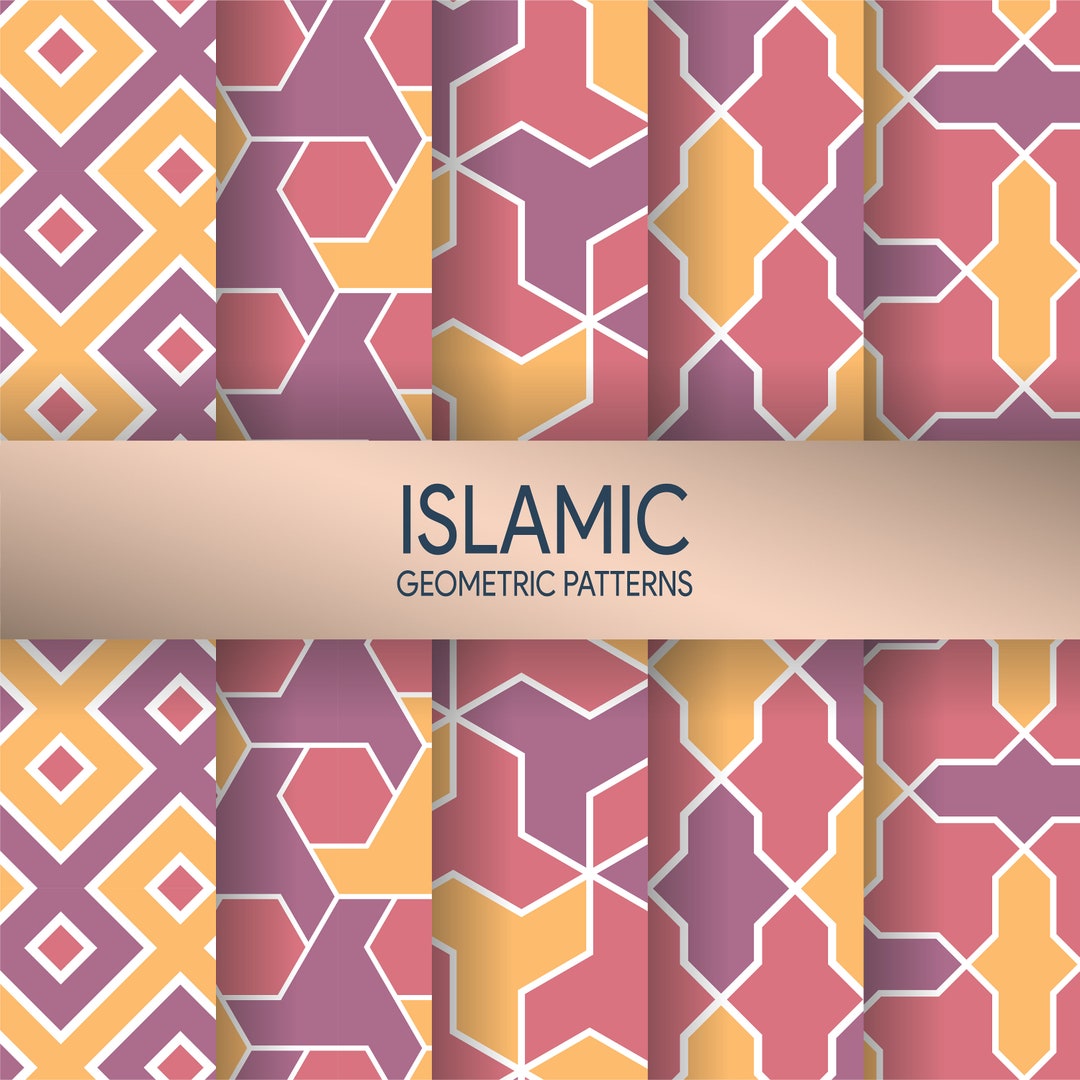 Islamic Geometric Digital Paper Pack, Seamless Pattern. Islamic Digital ...