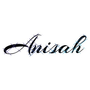 Anisah in English/ Arabic Name Calligraphy. Name Calligraphy Art. PNG ...