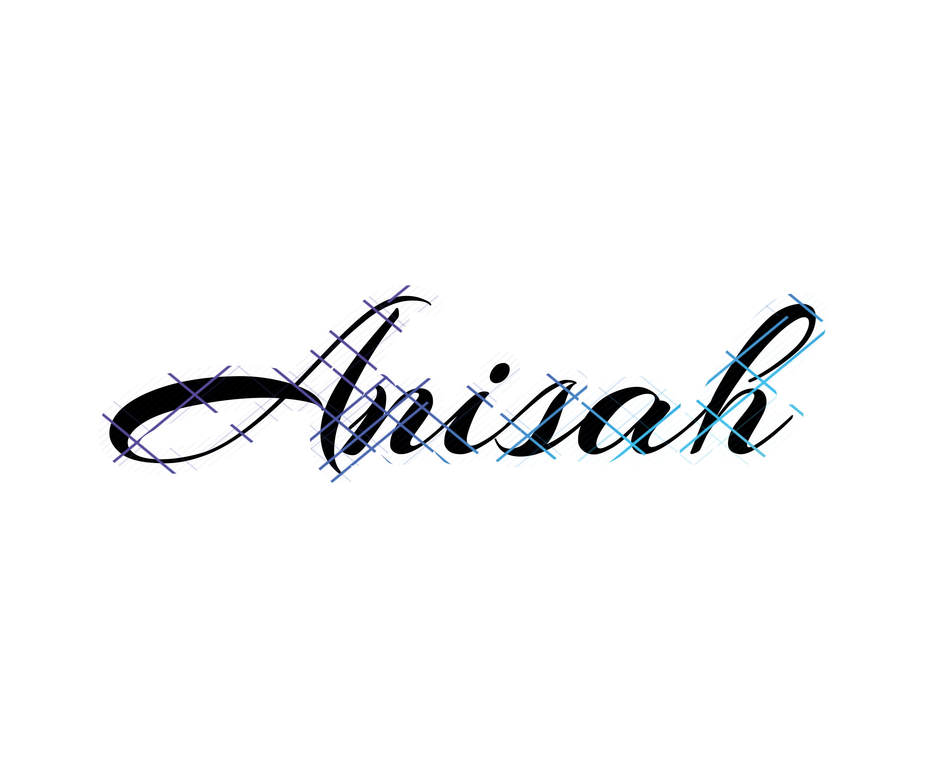 Anisah in English/ Arabic Name Calligraphy. Name Calligraphy Art. PNG ...
