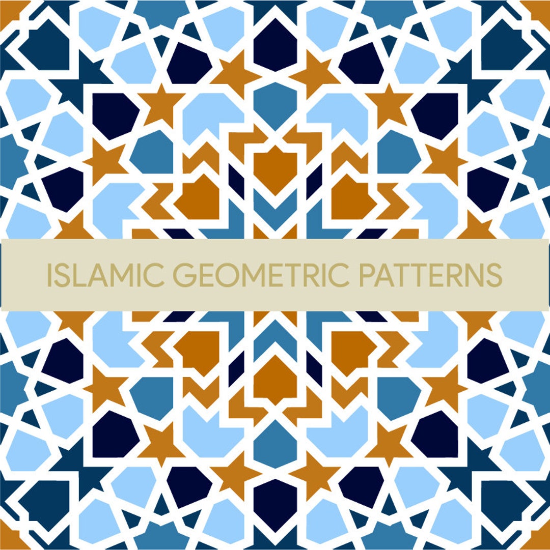 Islamic Geometric Digital Paper Pack, Seamless Pattern. Islamic Digital ...