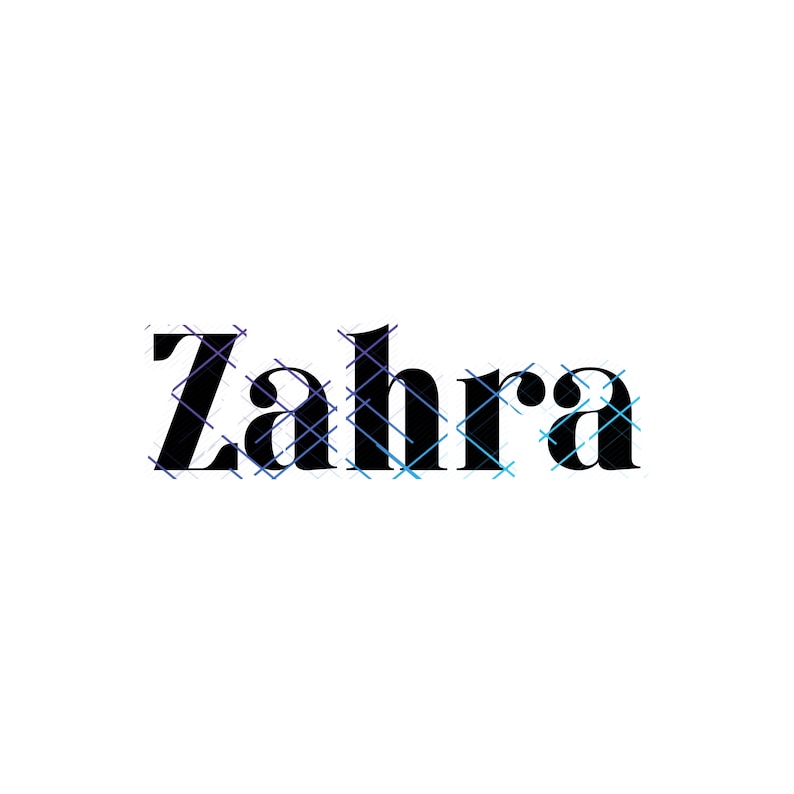 Zahraa in English/ Arabic Name Calligraphy. Name Calligraphy Art. PNG ...