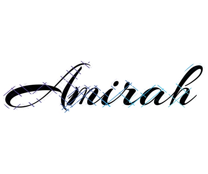 Amira in English/ Arabic Name Calligraphy. Name Calligraphy Art. PNG ...
