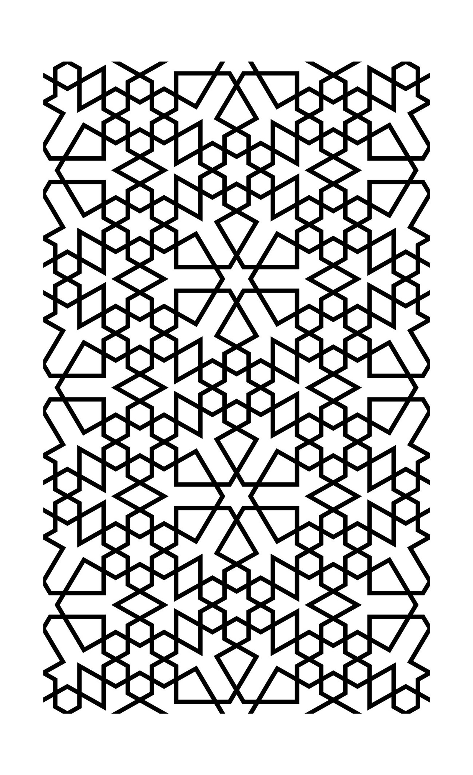 9 Various Size Islamic Geometric Patterns. Png and Svg Files. Instant ...