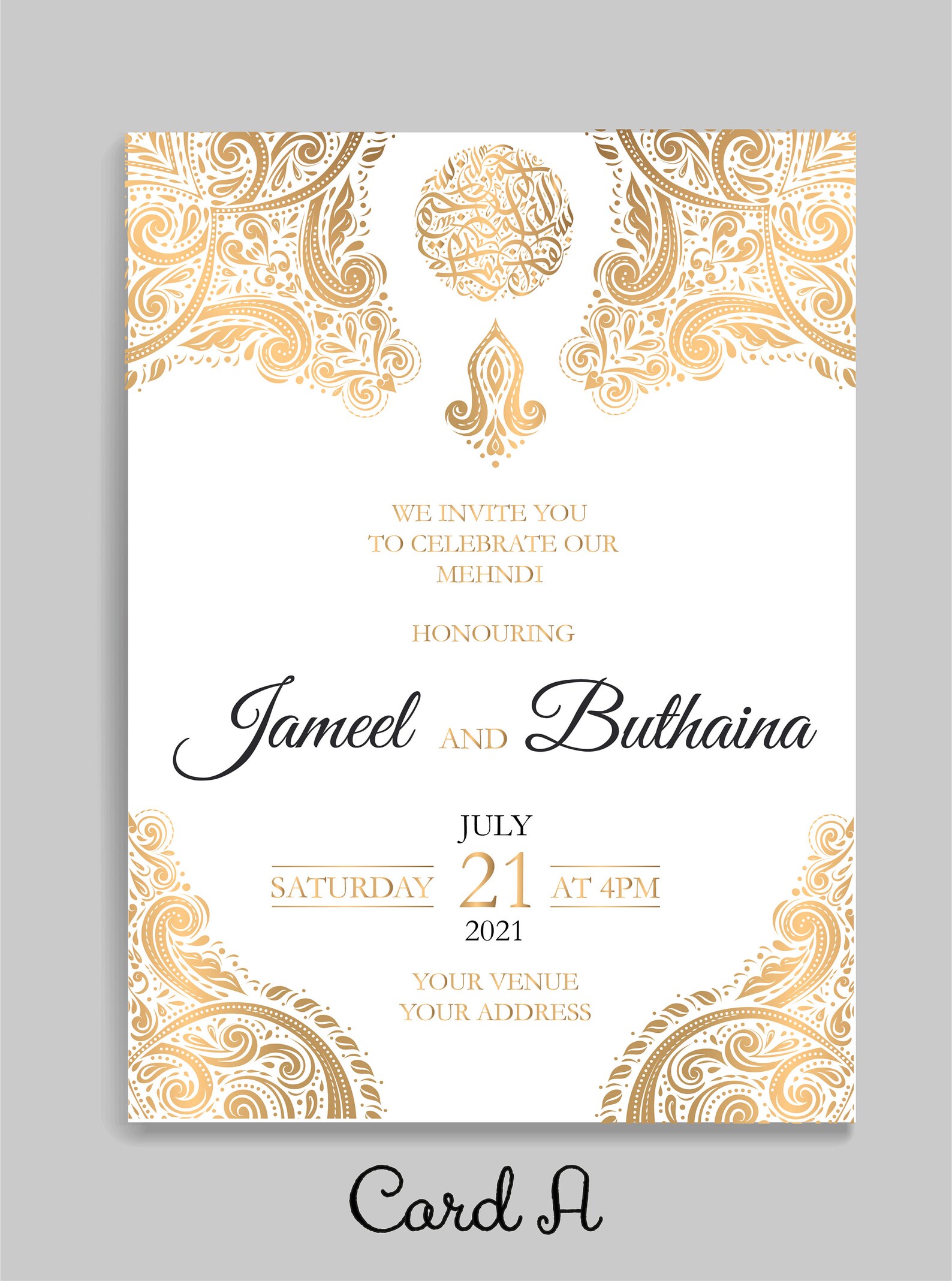 Wedding Invitation. Nikah Invite Valima Card. Englidh Indian - Etsy