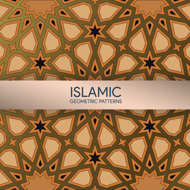 Islamic Geometric Digital Paper Pack Seamless Pattern. | Etsy