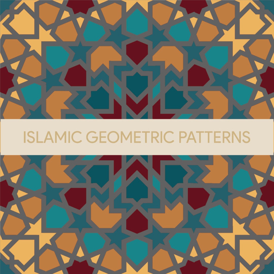 Islamic Geometric Digital Paper Pack, Seamless Pattern. Islamic Digital ...