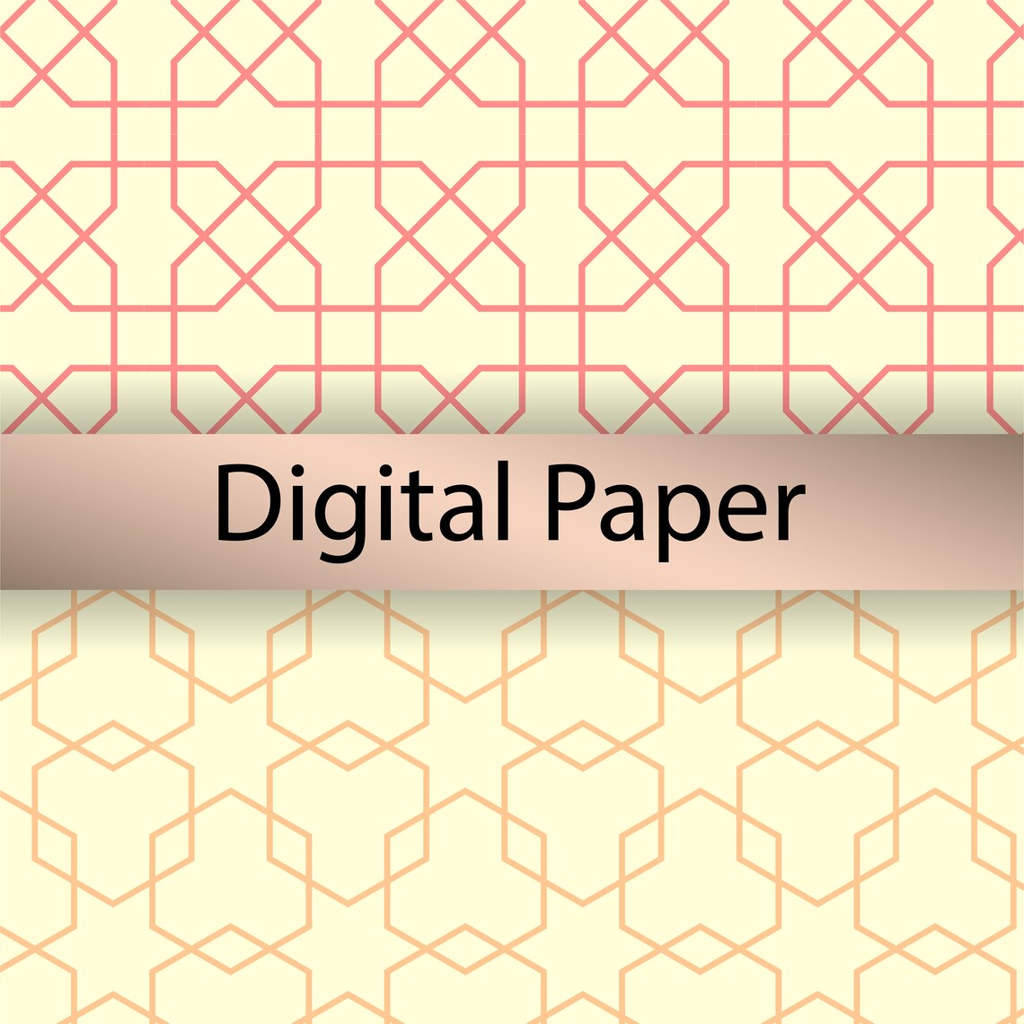Islamic Geometric Digital Paper Pack, Seamless Pattern. Islamic Digital ...