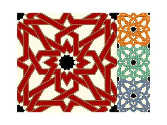 Islamic Geometric Digital Paper Pack Seamless Pattern. | Etsy