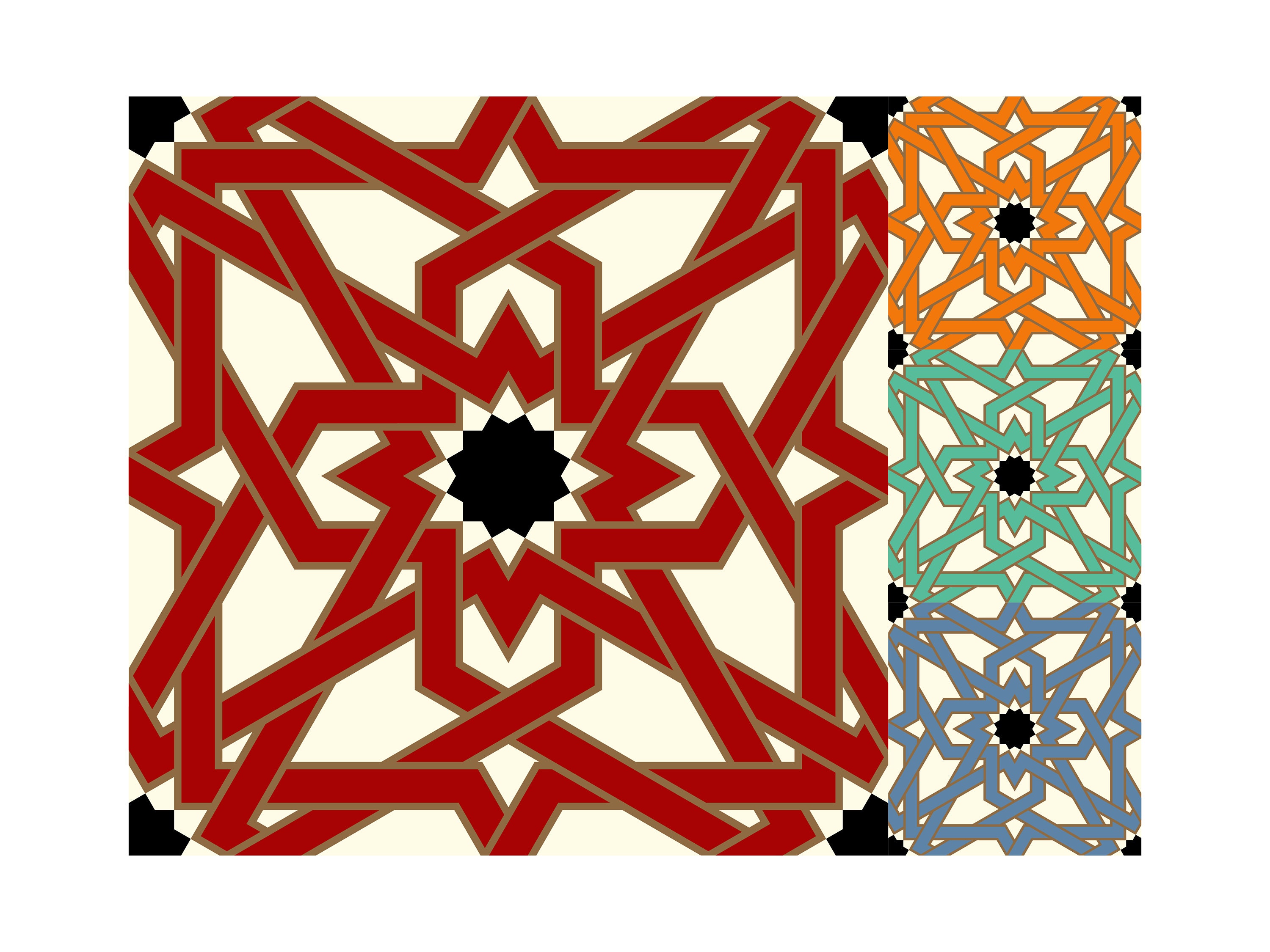 Islamic Geometric Digital Paper Pack Seamless Pattern. - Etsy UK