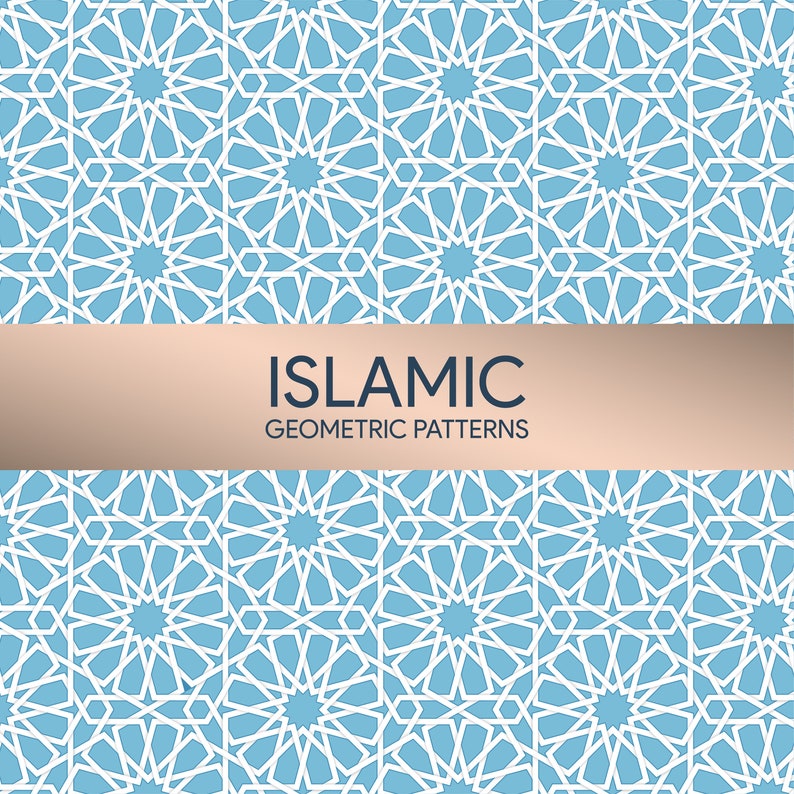 Islamic Geometric Digital Paper Pack Seamless Pattern. - Etsy