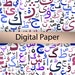 Arabic Letters Digital Paper Pack, Seamless Pattern. Islamic Digital ...