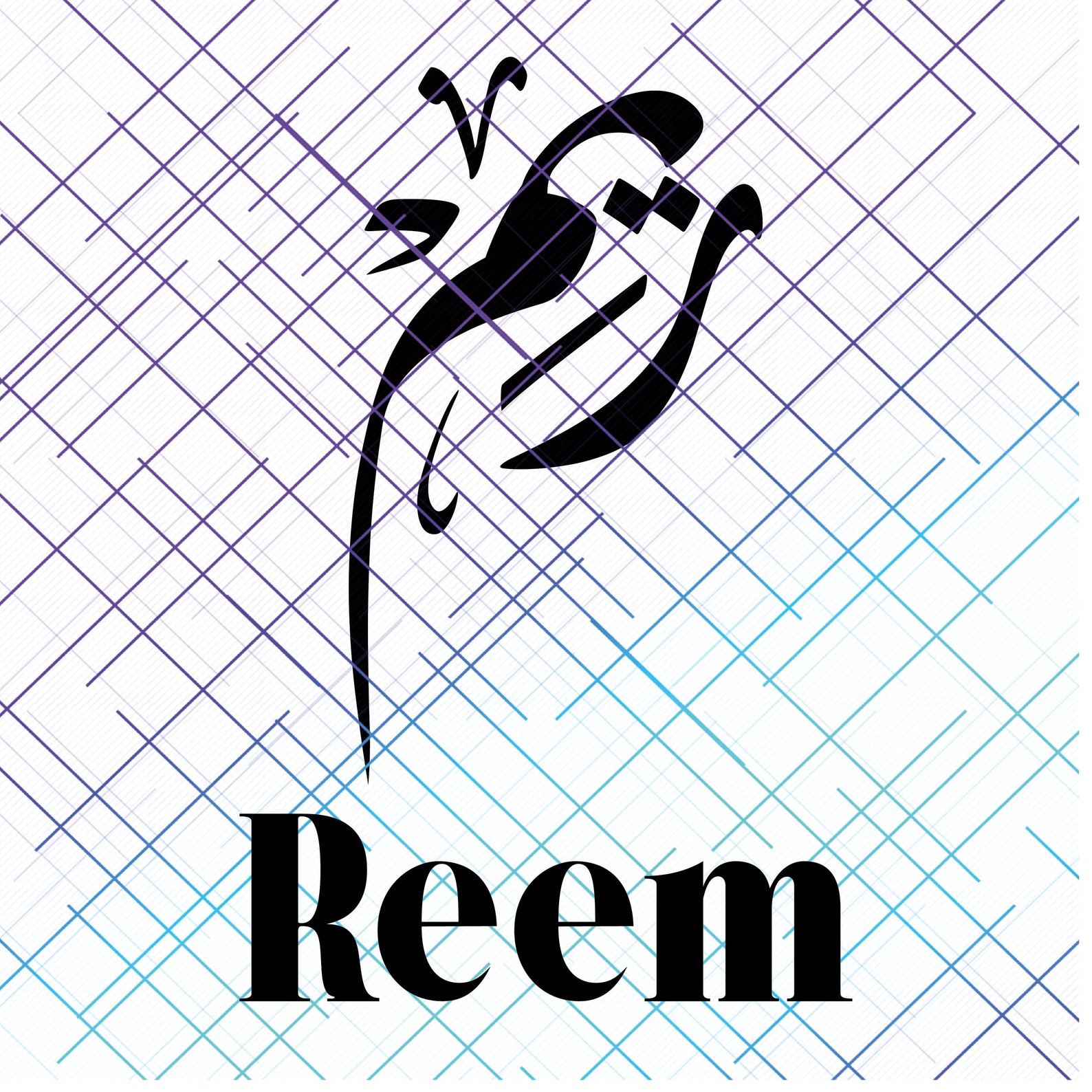 Reem in English/ Arabic Name Calligraphy. Name Calligraphy - Etsy