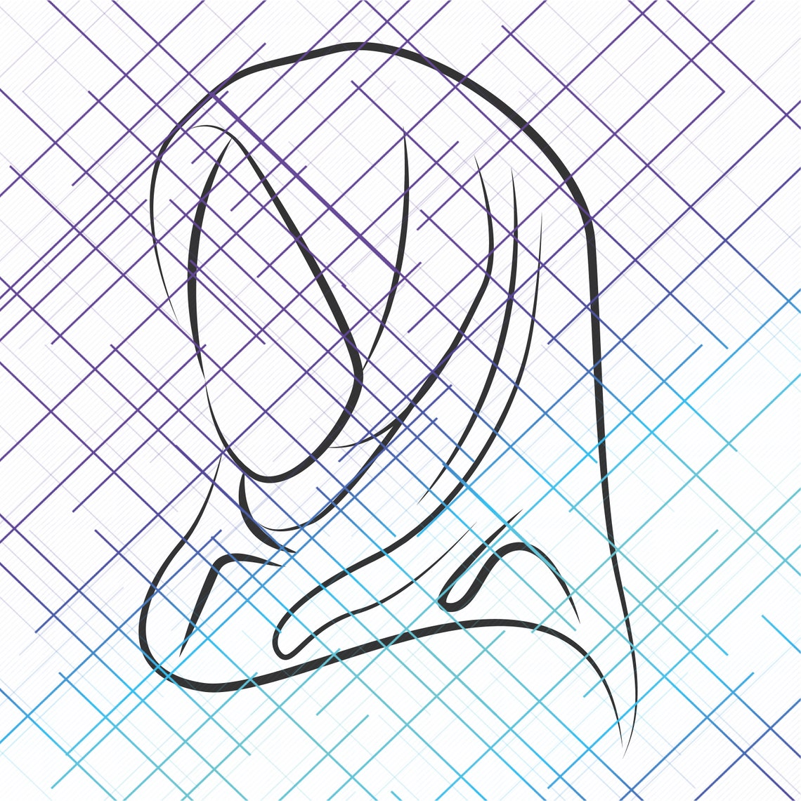 Women in Hijab. 11 Line Art Collection of Women in Hijab. Dxf - Etsy