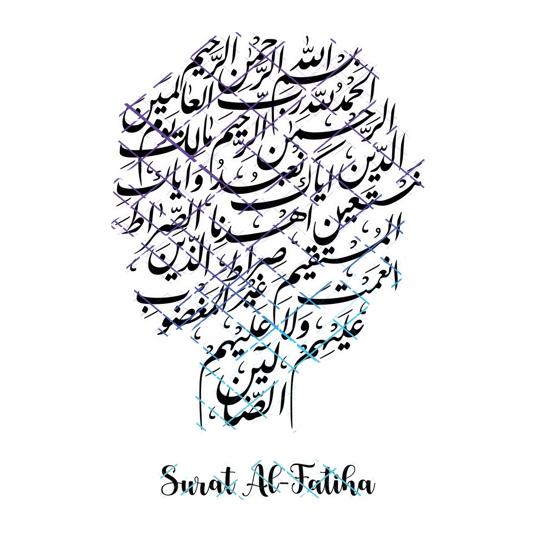 Surat Al-fatiha Calligraphy. the Opening Islamic Quran Calligraphy ...