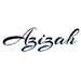 Azizah in English/ Arabic Name Calligraphy. Name Calligraphy Art. PNG ...