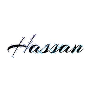 Hassan in English/ Arabic Name Calligraphy. Name Calligraphy Art. PNG ...