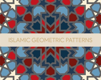 Islamic Geometric Digital Paper Pack Seamless Pattern. | Etsy