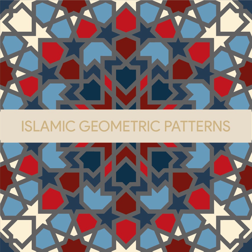 Islamic Geometric Digital Paper Pack Seamless Pattern. | Etsy