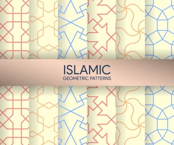 Islamic Geometric Digital Paper Pack Seamless Pattern. | Etsy