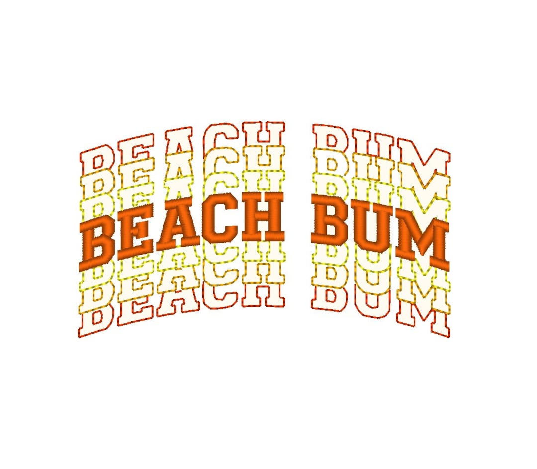 Beach Bum Embroidery Designsbeach Embroidery Designssun - Etsy