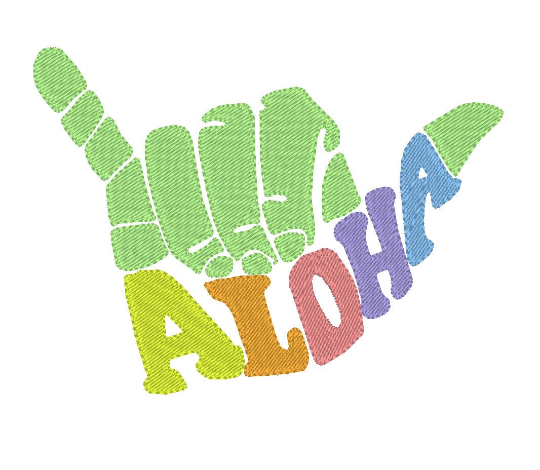 Aloha SVG Shaka Sign Svg Hawaiian Hand Sign Silhouette Surfer New ...