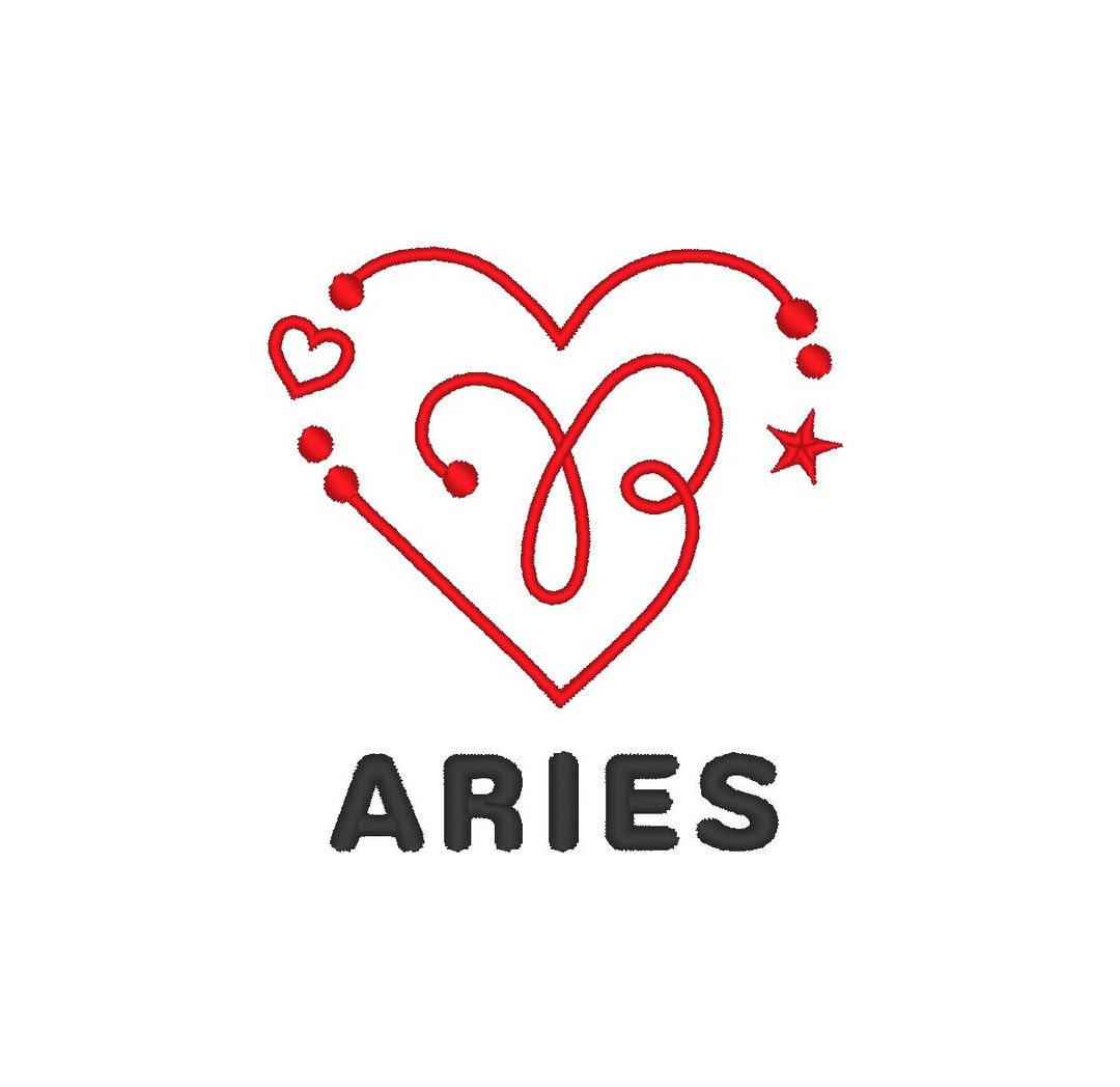 Zodiac Sign Embroidery Designs File-aries Embroidery Designs ,2 Size ...