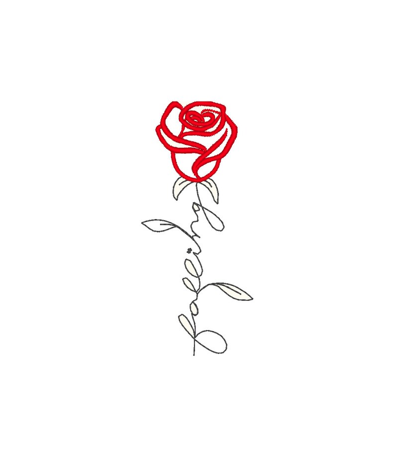 Falling Machine Embroidery Designsrose Embroidery Design - Etsy