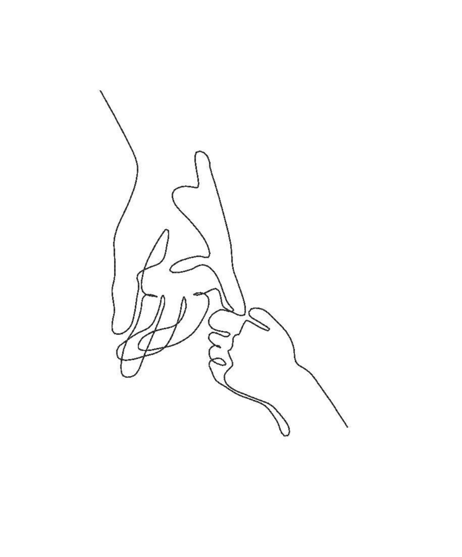 Line Art Embroidery Designhands Embroidery Design for - Etsy