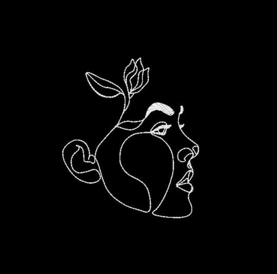 One Line Embroidery Design women's Face Machine | Etsy