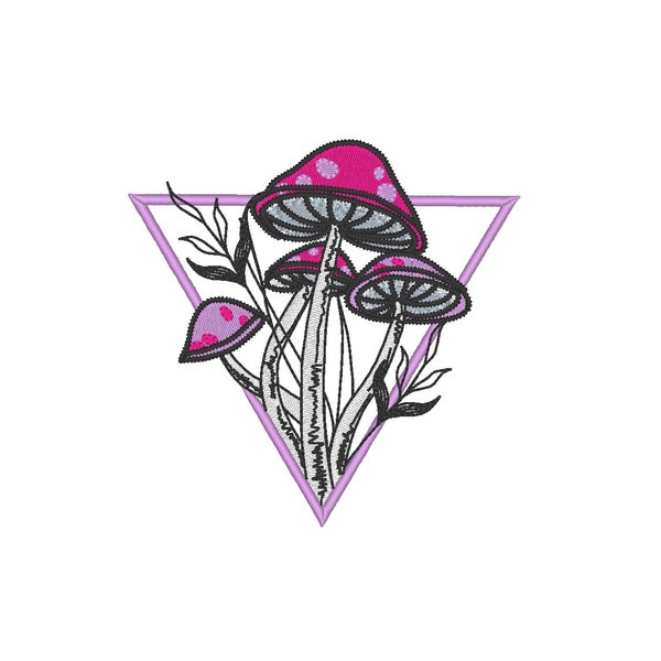 Pes File for Embroidery Mushroom - Etsy