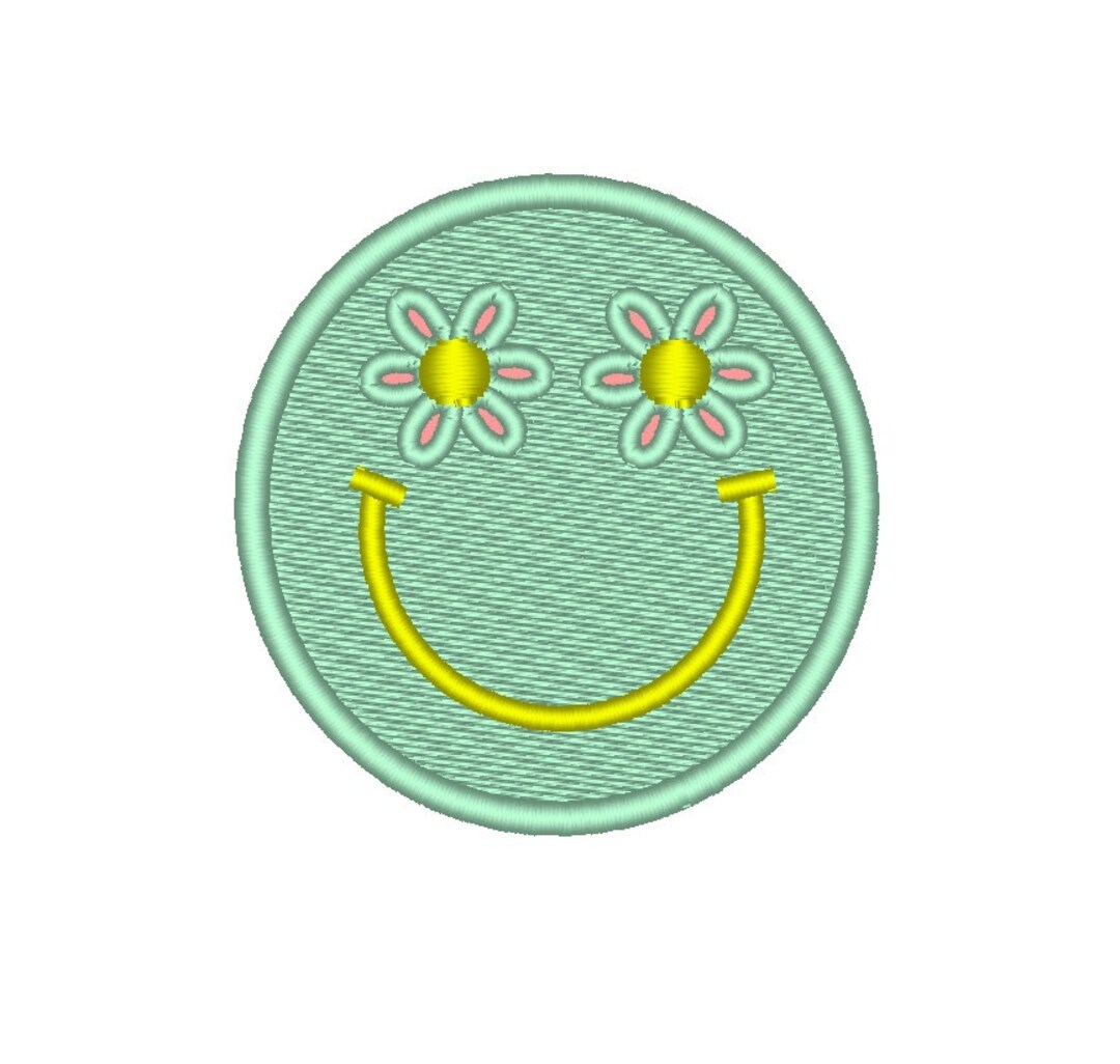 Embroidery Designs Smiley Face,daisy Embroidery Design, Trendy ...