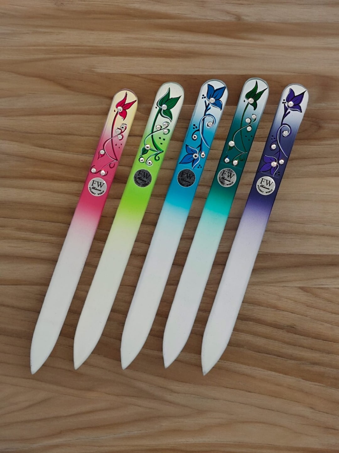 Hand Painted Glass Nail File/crystal Nail Files Handmade - Etsy