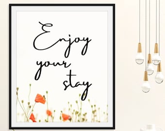 Enjoy Your Stay Sign - Etsy