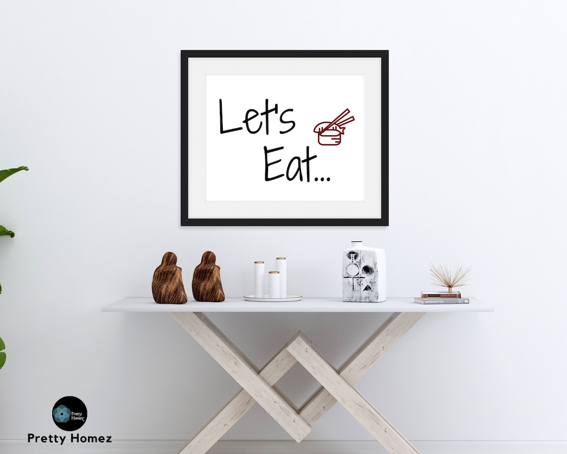 Let's Eat Sign Printable Wall Art for Dining Room. - Etsy