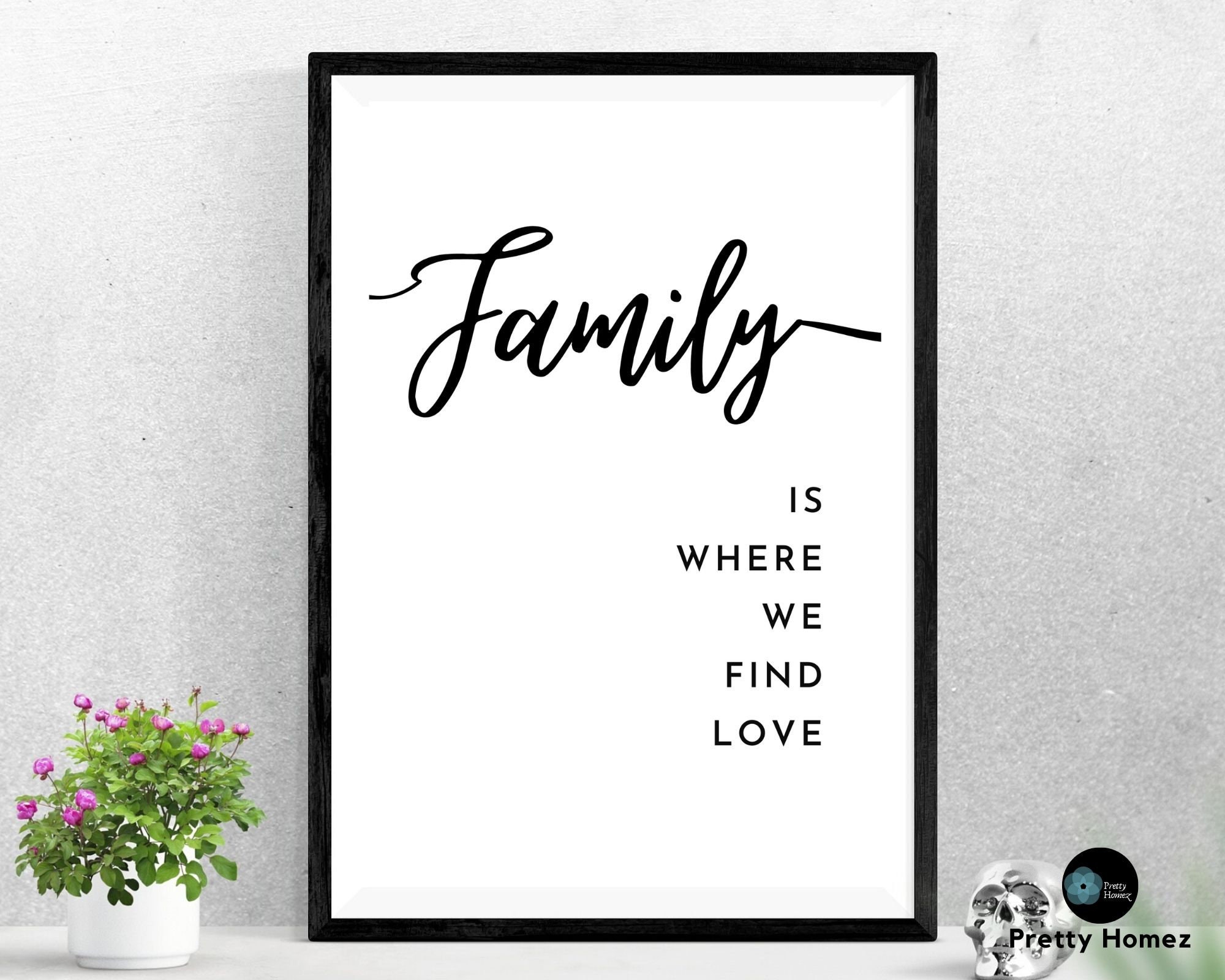 Family Sign & Family Quote Printable Wall Art. - Etsy