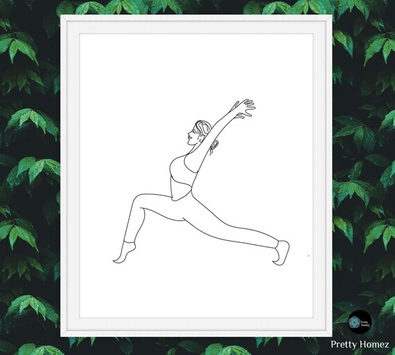 Yoga Art Prints as a Printable Downloadable Wall Art | Etsy
