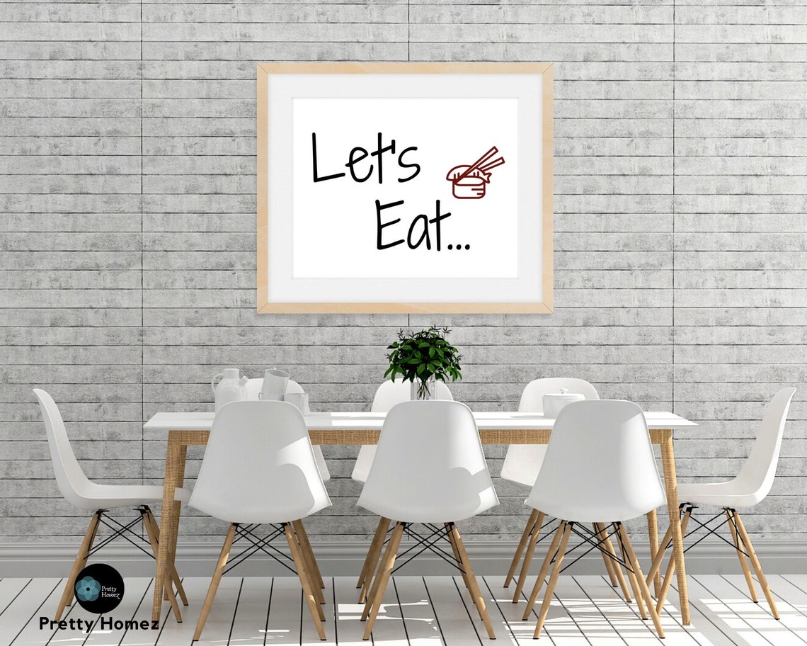 Let's Eat Sign Printable Wall Art for Dining Room. - Etsy