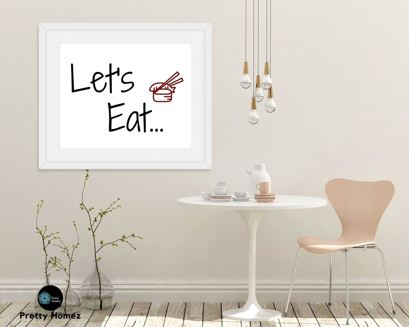 Let's Eat Sign Printable Wall Art for Dining Room. Let's Eat Kitchen ...