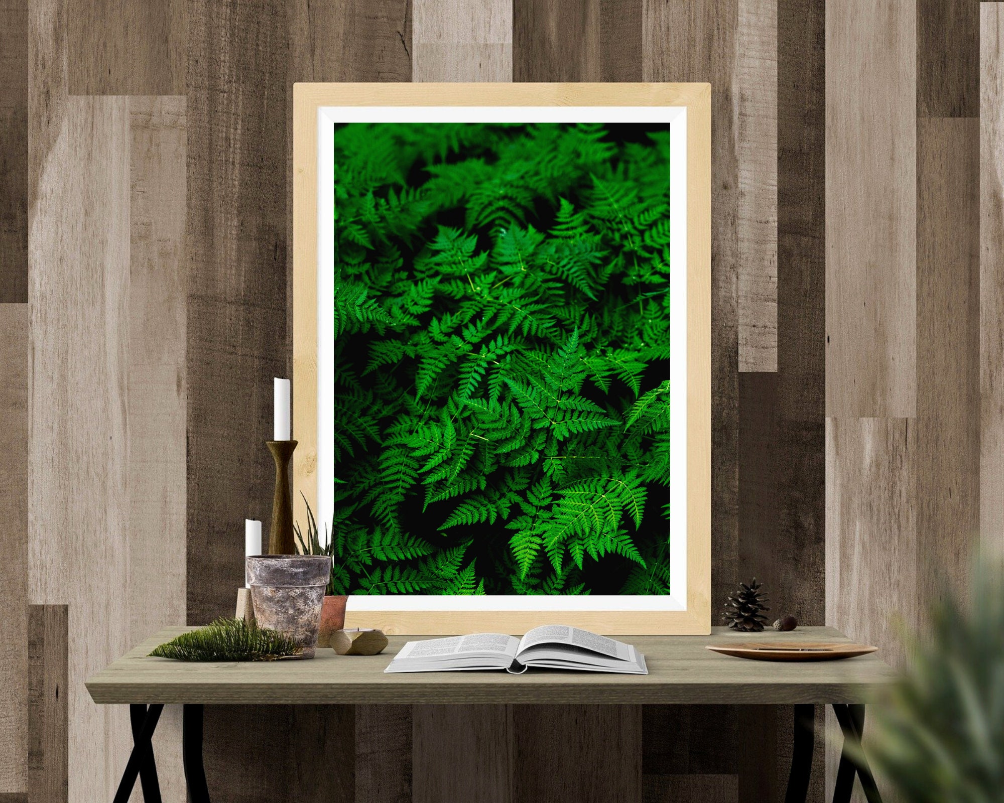 Botanical Printable Wall Art, Green Leaf Digital Print for Home Decor ...