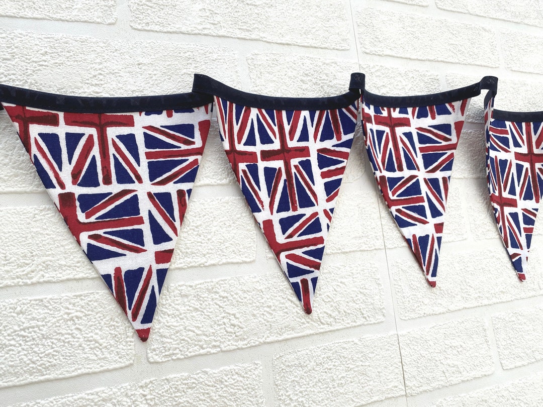 Union Jack Fabric Bunting 6 Flags X 127cm - Etsy