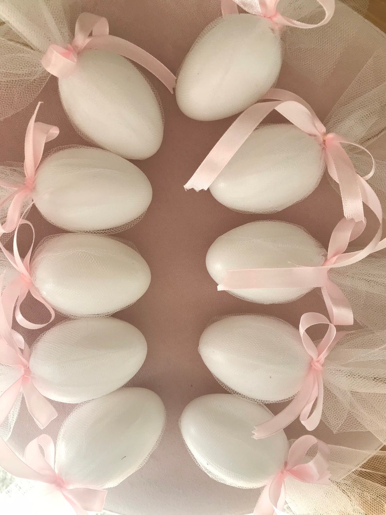 White Tulle Easter Eggs Ornaments Set of 10. Shabby Chic - Etsy