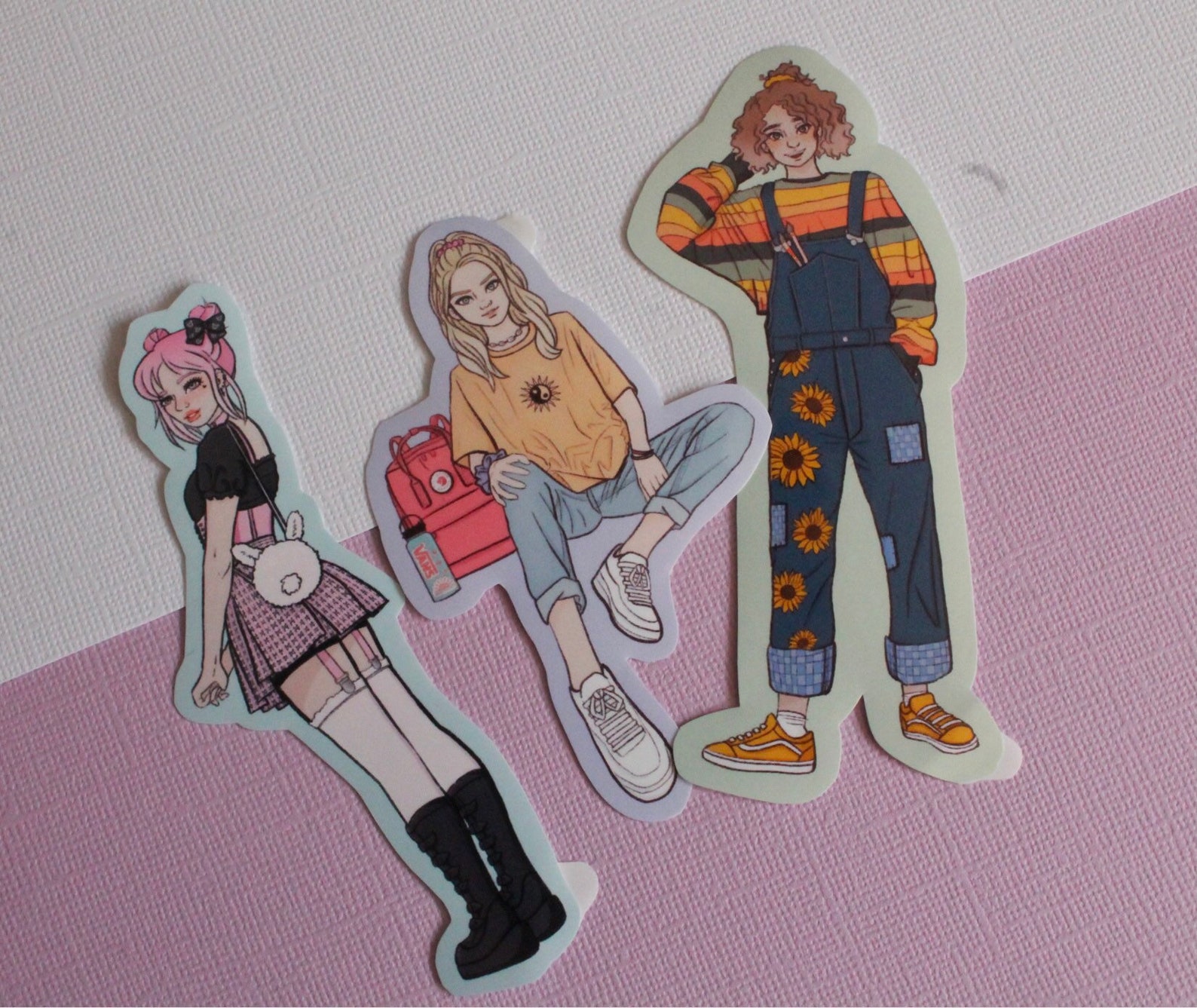 Aesthetic Girls 10 PCS Sticker Pack Glossy Vinyl - Etsy