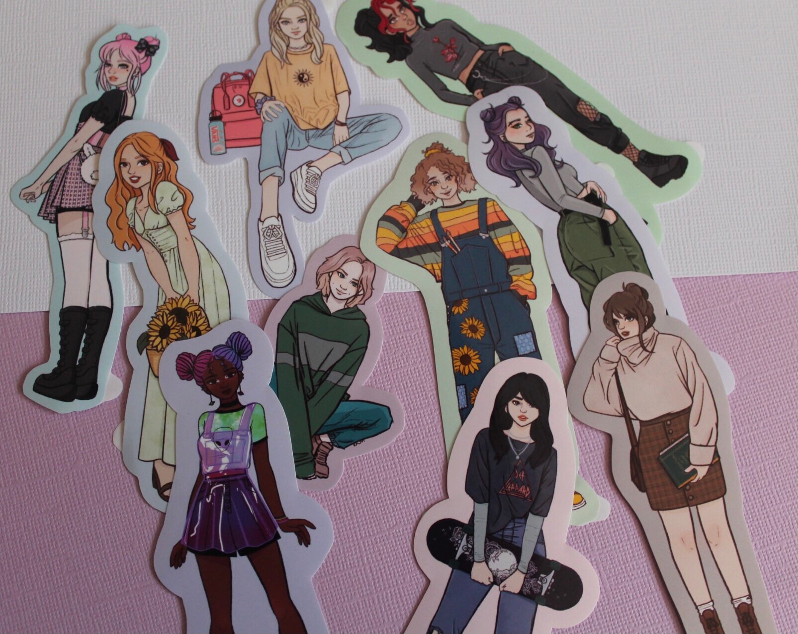 Aesthetic Girls 10 Pcs Sticker Pack Glossy Vinyl | Etsy