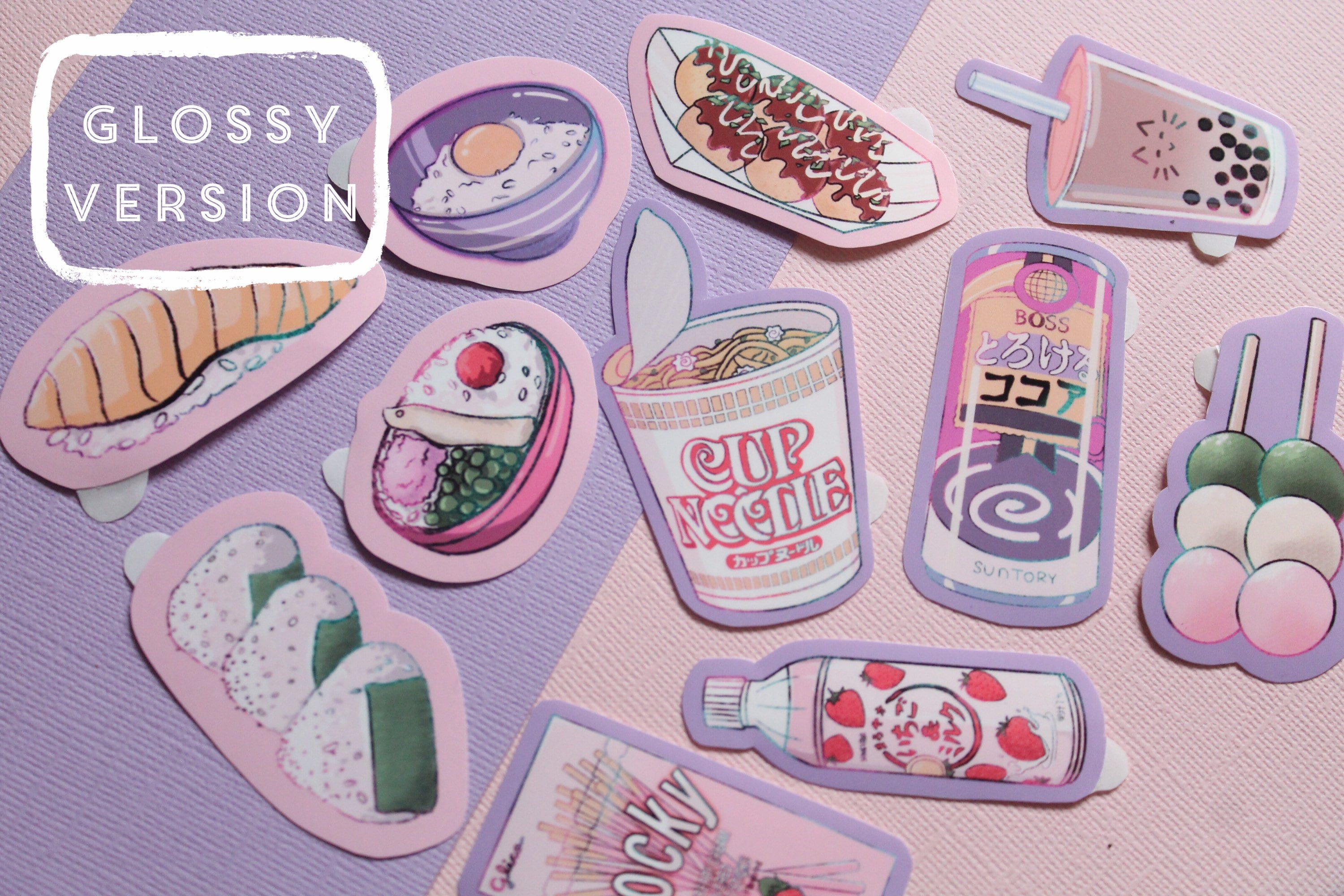 Japanese Snacks Glossy Version Waterproof 11 PCS Sticker | Etsy