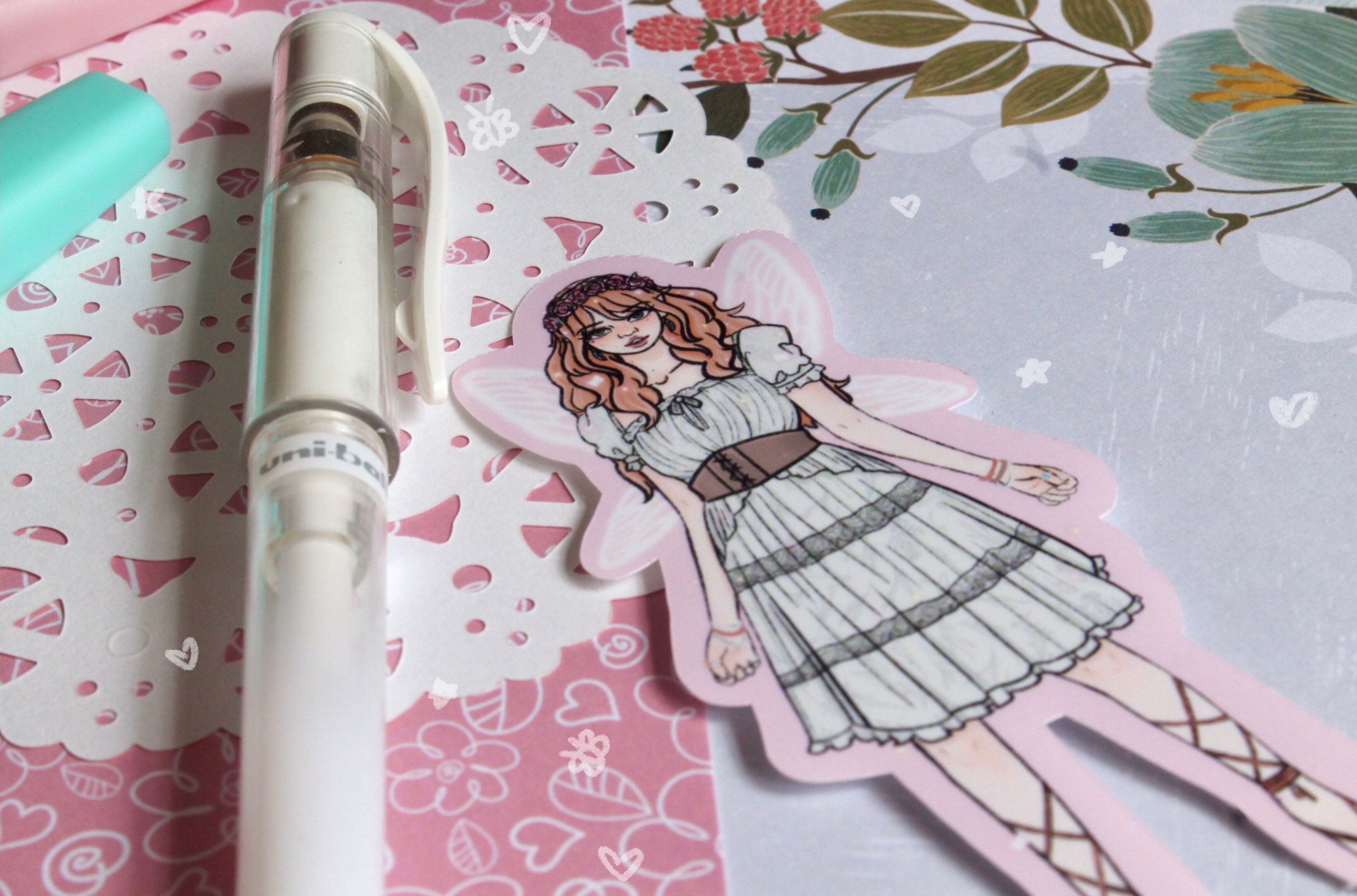 Fairycore Girl Single Sticker Glossy Vinyl Waterproof | Etsy