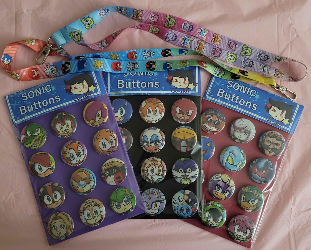 Sonic the Hedgehog Buttons + Lanyards! - Etsy