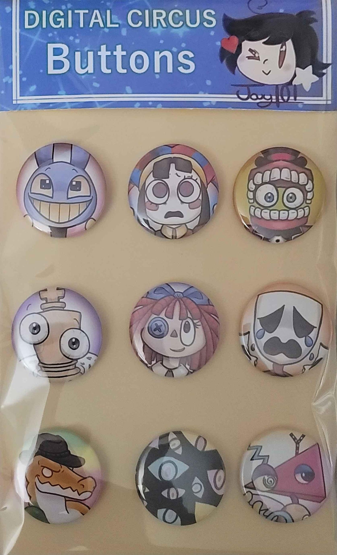Amazing Digital Circus Buttons! - Etsy